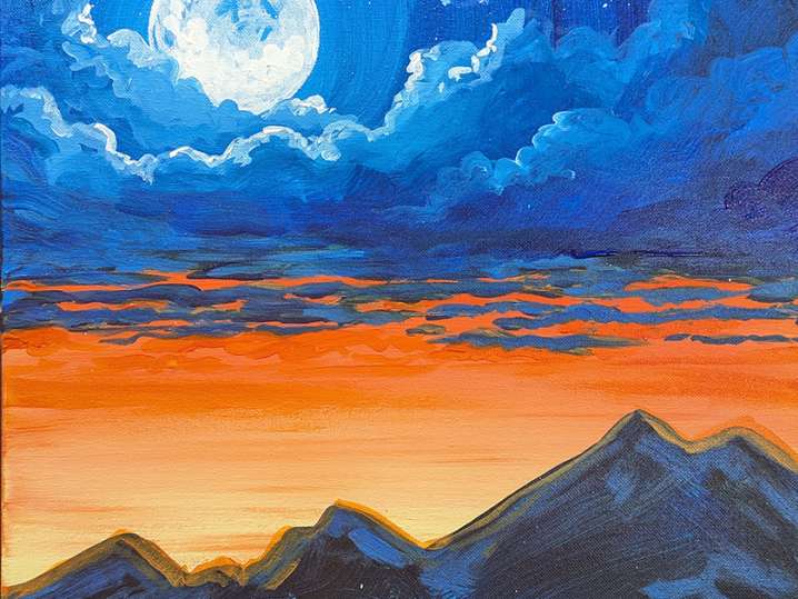 Paint and Sip - Moon Over the Mountains - Norfolk | Classpop!