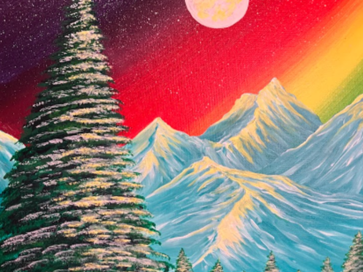 Paint and Sip - Rainbow Sky Forest - Norfolk | Classpop!