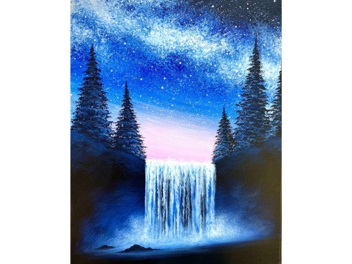 Paint and Sip - Galaxy Waterfall Forest - Boston | Classpop!