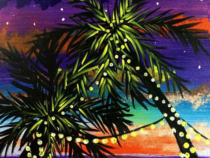 Paint and Sip - Merry and Bright Palm Trees - San Diego | Classpop!