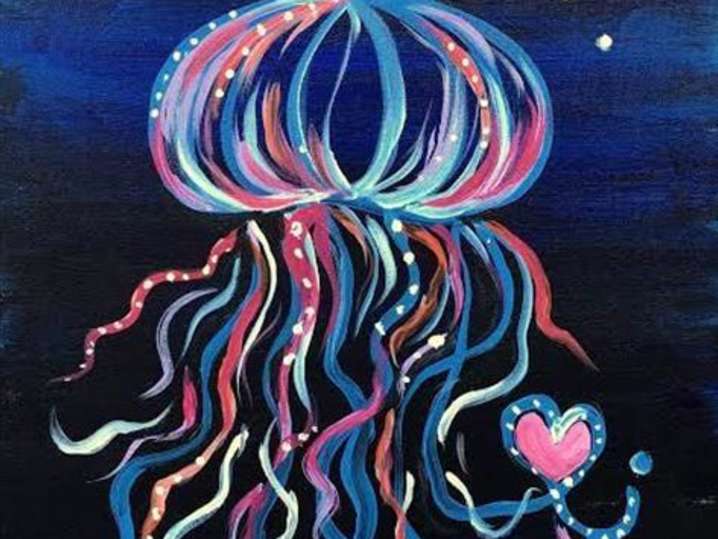 Paint and Sip - Bioluminescent Jellyfish - Colorado Springs | Classpop!
