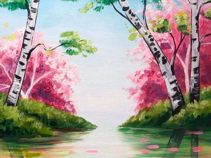 Paint and Sip - Spring Reflections - Boston | Classpop!