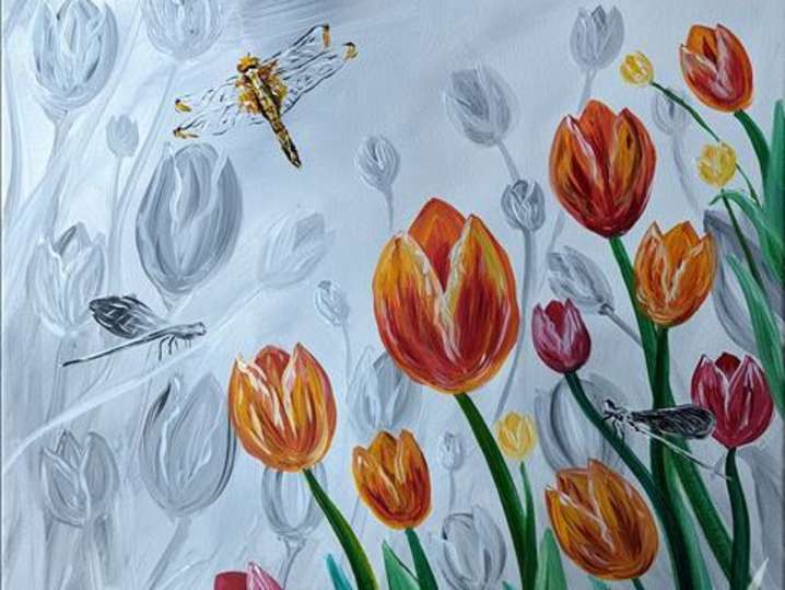 Paint and Sip - The Magic of Spring - Houston | Classpop!