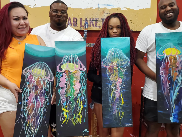 Paint and Sip - Moon Over the Evergreens - Houston | Classpop!