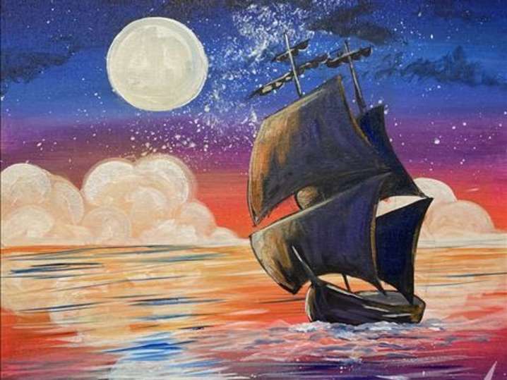 Paint and Sip - Sailing in the Moonlight - Houston | Classpop!