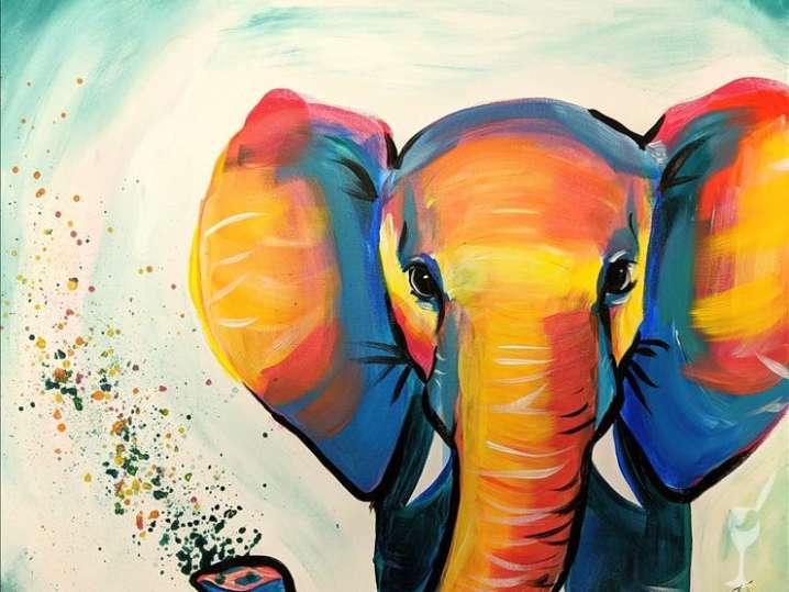 Paint and Sip - Colors of the Elephant - Houston | Classpop!