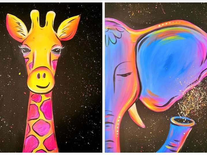 Paint and Sip - Vibrant Animals - Denver | Classpop!