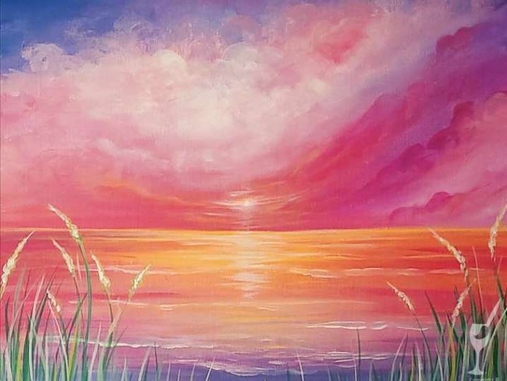 Paint and Sip - Sunset in Coral - Denver | Classpop!