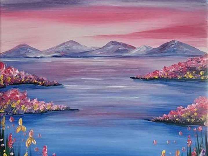 Paint and Sip - Magical Springtime Mountains - Denver | Classpop!