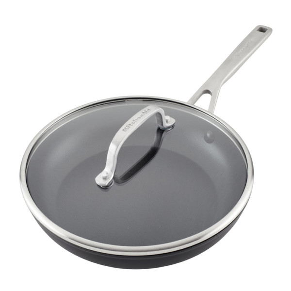 KitchenAid 10-Inch Hard-Anodized Nonstick Frying Pan with Lid ...