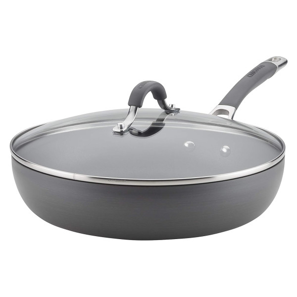 Circulon Radiance Hard Anodized Nonstick 12-Inch Deep Skillet with Lid ...
