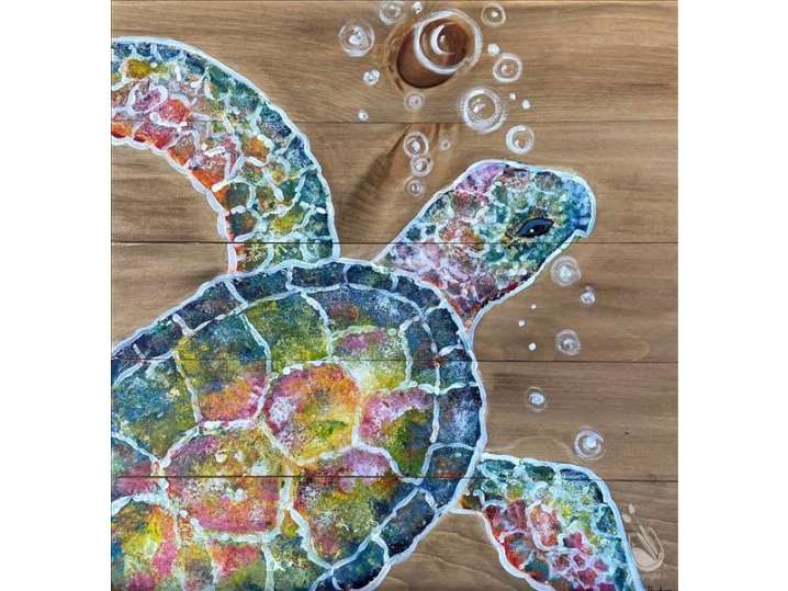 Paint and Sip - Colorful Sea Turtle - Houston | Classpop!