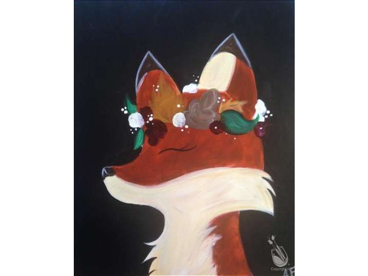 Paint and Sip - Fox in a Flower Crown - Houston | Classpop!