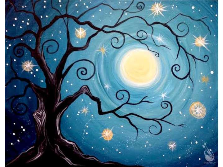 Paint and Sip - Trees at Twilight - Houston | Classpop!