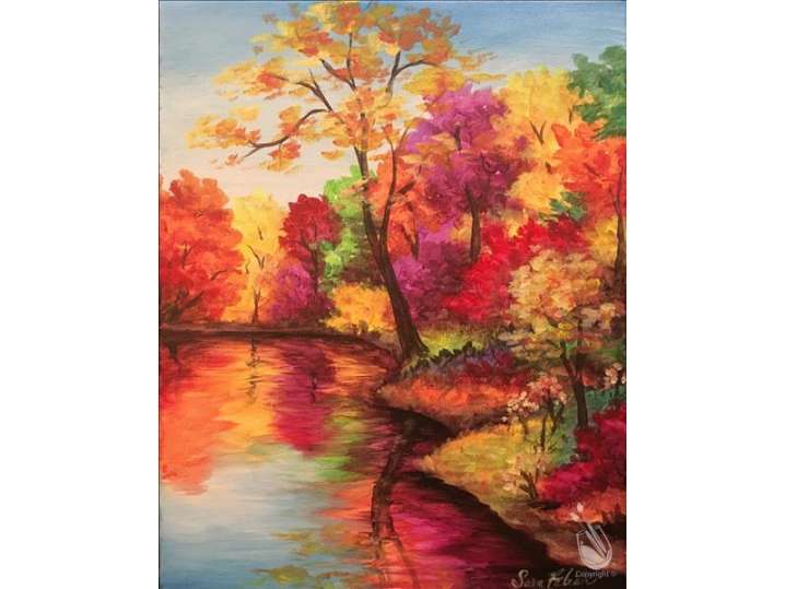 Paint and Sip - The Perfect Autumn Day - Colorado Springs | Classpop!