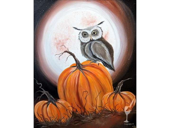 Paint and Sip - Pumpkin Owl - Houston | Classpop!