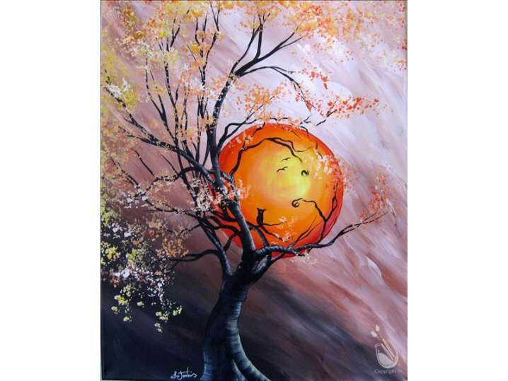 Paint and Sip - Blazing Full Moon (Free Bottomless Pink Moscato ...