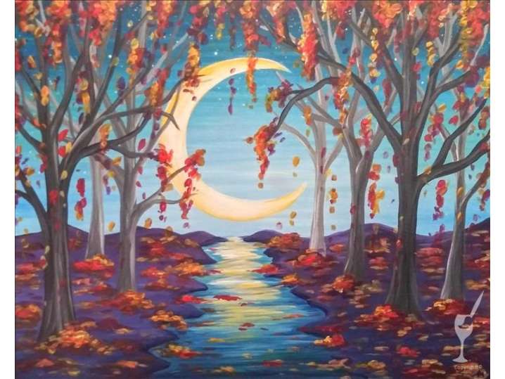 Paint and Sip - Moonlit Maple Path - Houston | Classpop!
