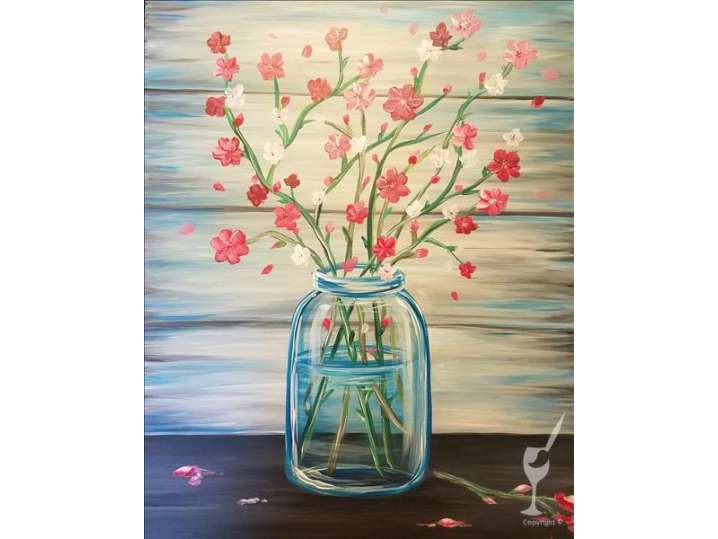 Paint and Sip - Blossoming Flowers - San Antonio | Classpop!
