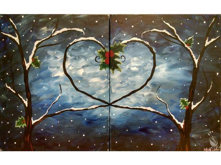Paint and Sip - Date Night - Heart Branches - Austin | Classpop!