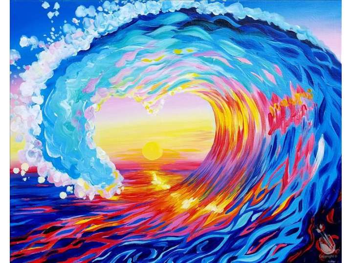 Paint and Sip - Tidal Wave of Color - Austin | Classpop!