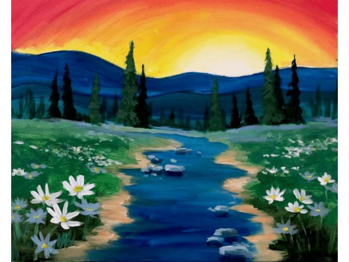 Paint and Sip - A Sun Sets in the Meadow - Indianapolis | Classpop!