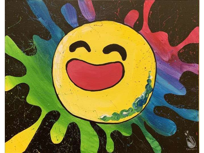 Paint and Sip - Emoticon Amoeba - Family Fun - Baytown | Classpop!