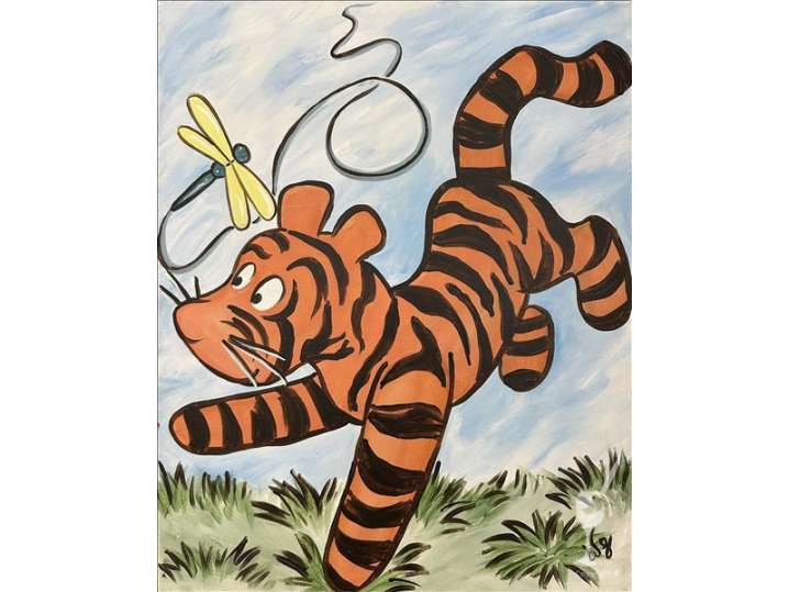 Paint and Sip - Playful Tigger - Family Fun - Houston | Classpop!