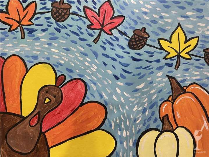 Paint and Sip - Abstract Turkey - Houston | Classpop!