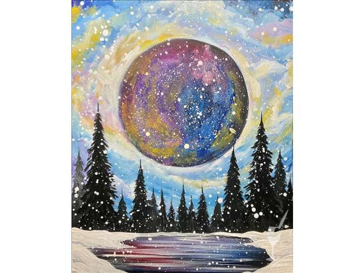 Paint and Sip - Winter Moon - Austin | Classpop!