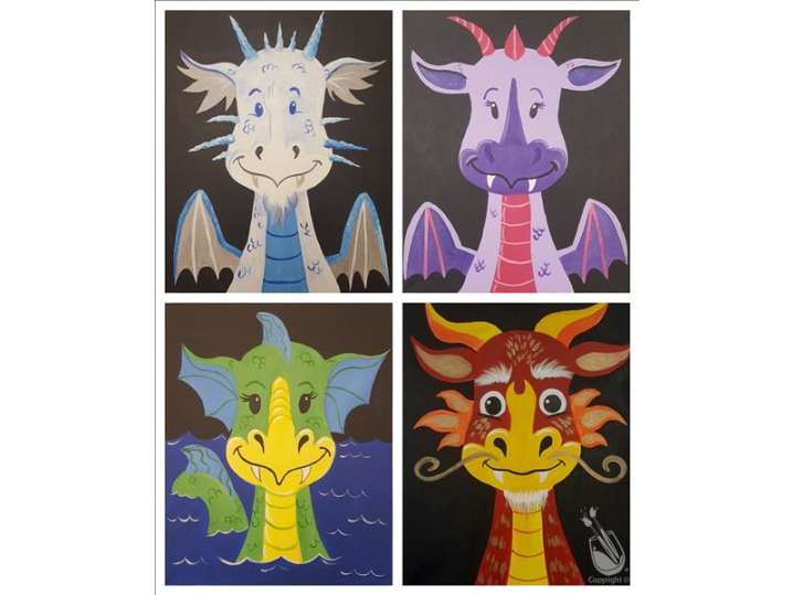 Paint and Sip - Pick Your Dragon - New Braunfels | Classpop!
