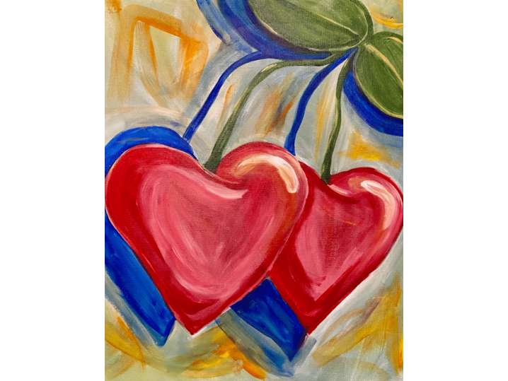 Paint and Sip - Cherry Heart - Indianapolis | Classpop!