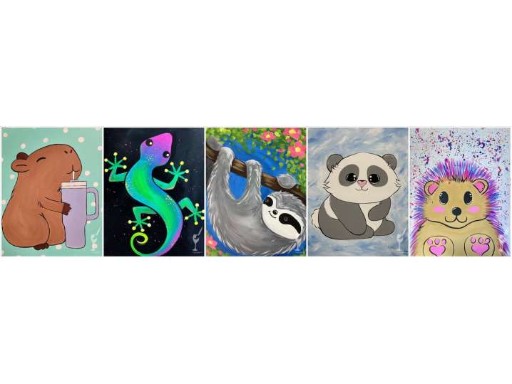 Paint and Sip - Kids Camp - Animals - Pearland | Classpop!