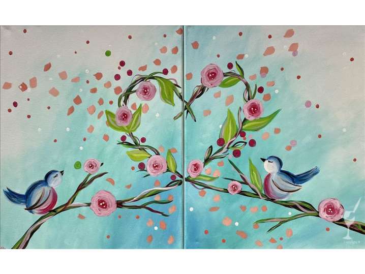 Paint and Sip - Birds in Spring - Pearland | Classpop!