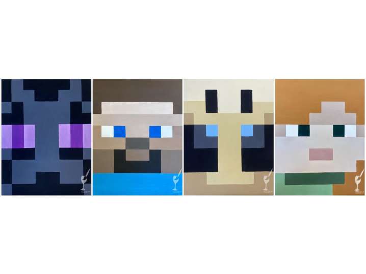 Paint and Sip - Blocky Character Portraits - Baytown | Classpop!