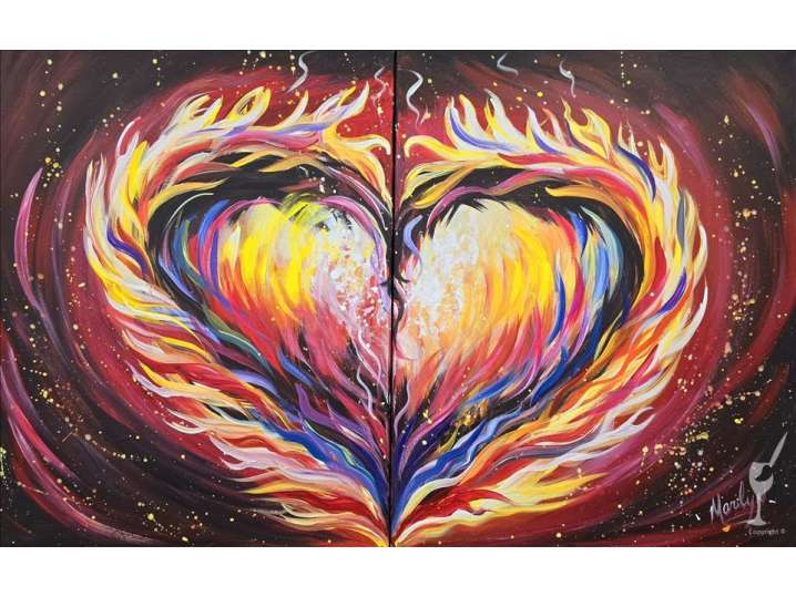 Paint and Sip - Love on Fire - Houston | Classpop!