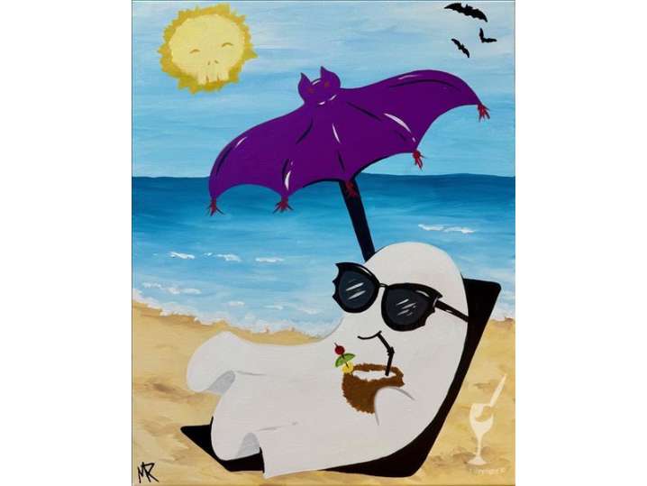 Paint and Sip - Tropical Boo - Austin | Classpop!