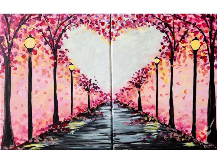 Paint and Sip - Petals of the Heart - Houston | Classpop!