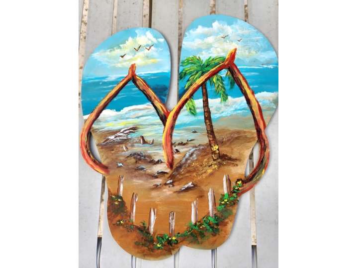 Paint and Sip - Beachside Flip Flops - Orlando | Classpop!