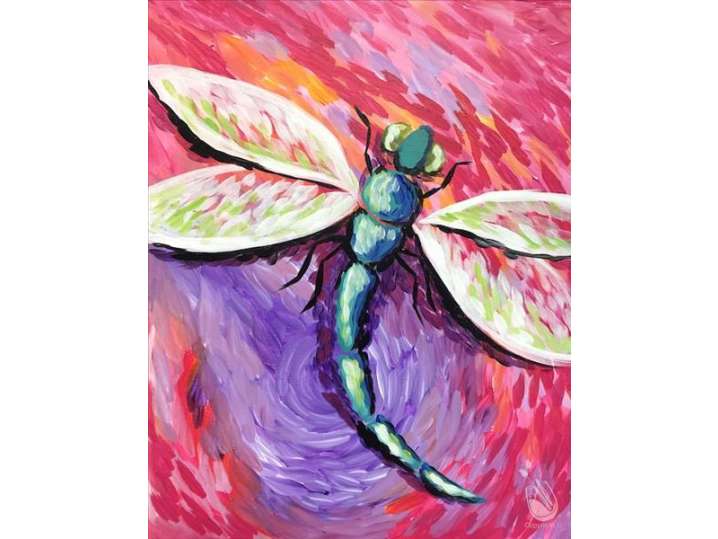 Paint and Sip - Dynamic Dragonfly - Houston | Classpop!