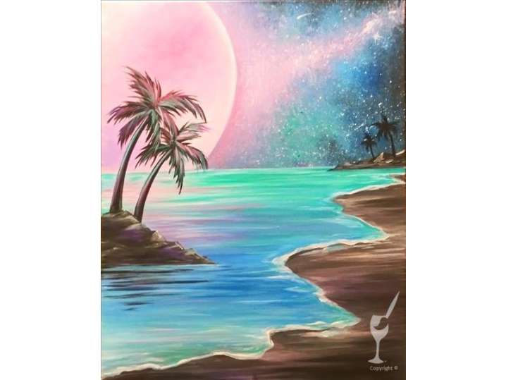 Paint and Sip - A Cotton Candy Moon - Houston | Classpop!