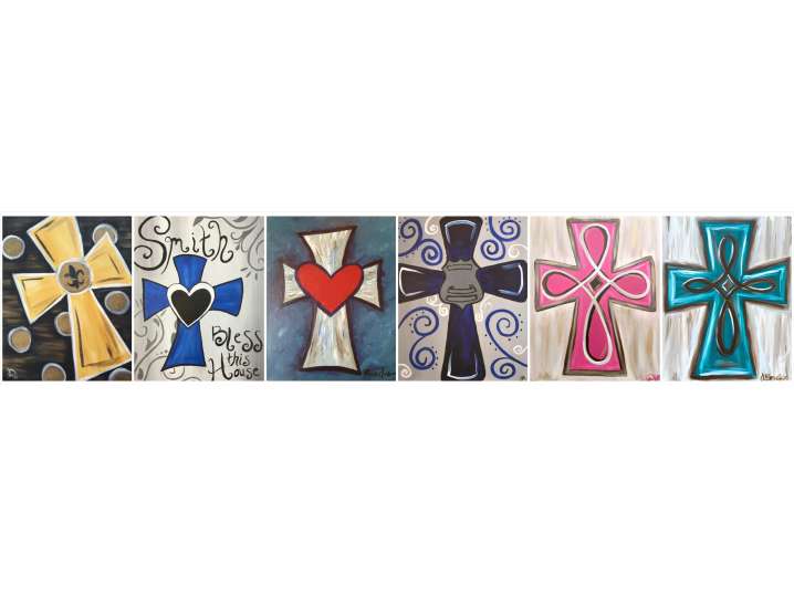 Paint and Sip - Custom Cross Artwork - Houston | Classpop!