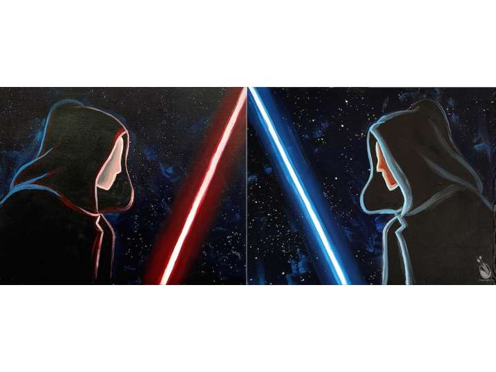 Paint and Sip - Star Wars Set | Choose Your Side +Bonus Trivia ...