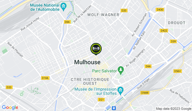 B&B Hôtel Mulhouse Centre, dans le centre-ville et proche gare TGV
