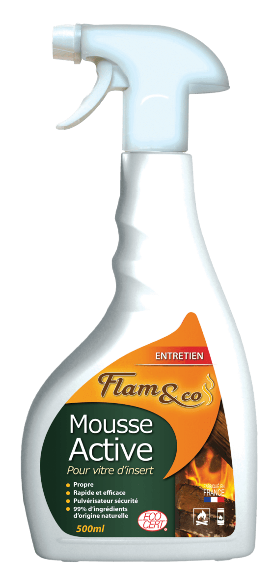 Flam&co - Mousse Active pour vitre d'insert 500 ml - Jardiland