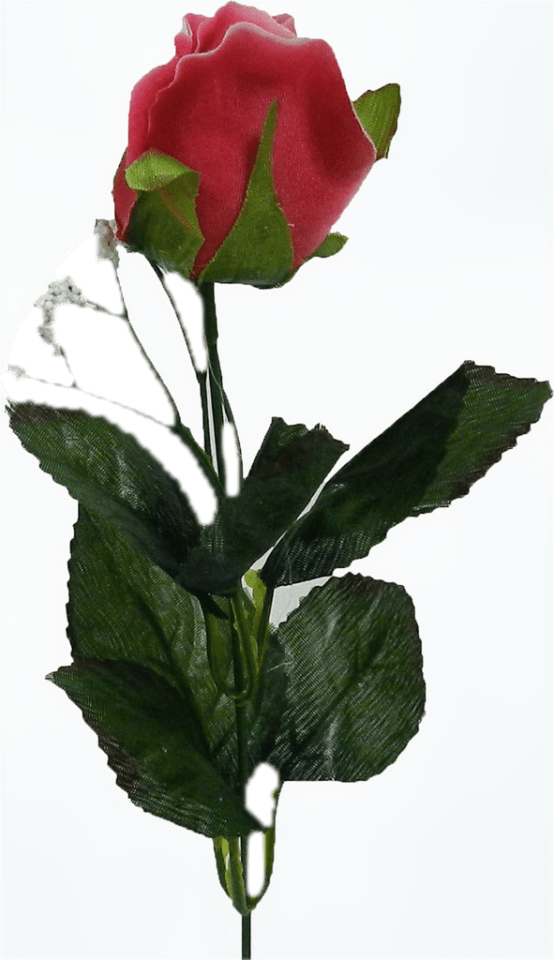 Tige de rose bouton rose artificielle Ø.5 x H.50 cm - Jardiland