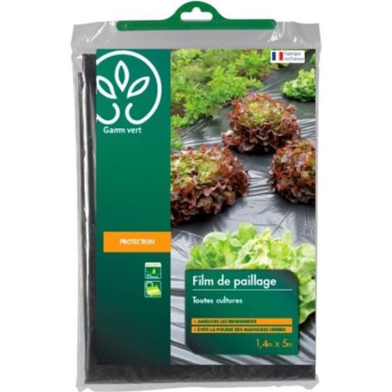 Celloplast - Film de paillage Noir 1,4 x 5 m - Gamm vert