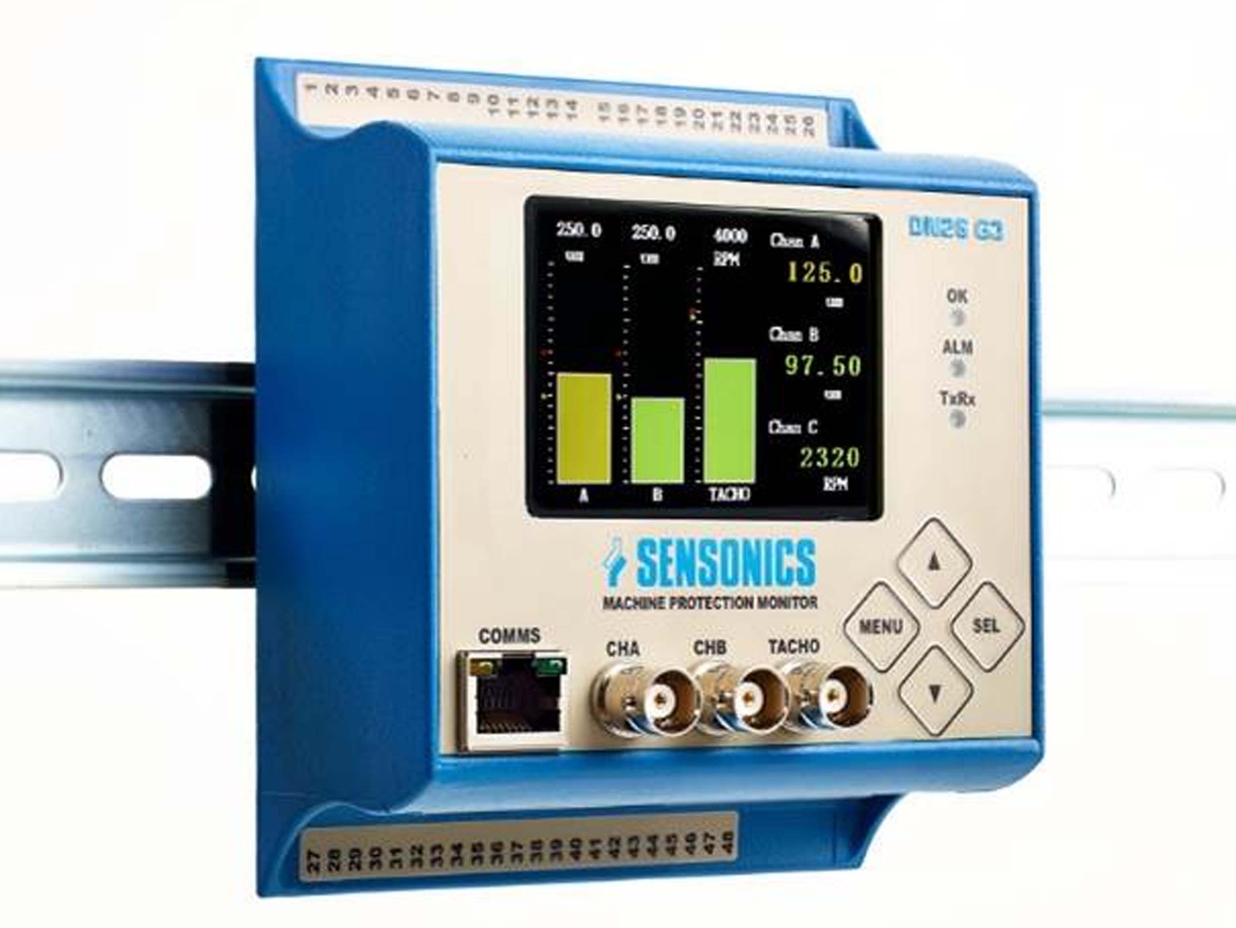 Sensonics DN26G3 Machine Protection Monitor 24VDC Prosess, test- og ...