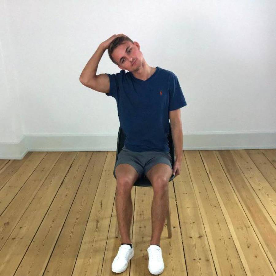 Sideways neck stretch