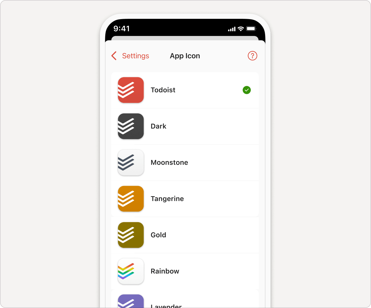 Change your Todoist app icon